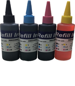 UV Ink Refill Kit Compatible for HP 680 & 803 Cartridge Tri-Color Ink ...