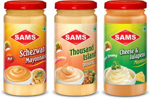 sams Set of 3 Veg Mayonnaise - Cheese Jalapeno Mayonnaise 250g ...