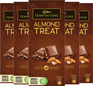 Cadbury Temptations Almond Treat Chocolate Bar, 72 gm (Pack of 5) Bars ...