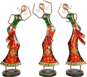 CraftVatika Rajasthani Handicraft Iron Dancing Lady Statue for Home ...