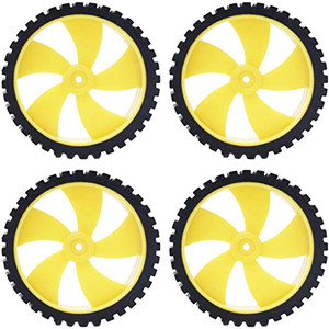 REES52 4 pcs BO Wheels , 45mm for BO DC Motor , wheels for project ...