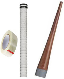 Y2M Set of 1 Cricket Bat White grip (XR9) + one wooden cone (gripper ...