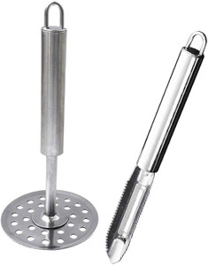Xllent Combo Stainless Steel Masher & Piller Knife Set 2 Kitchen Tool ...