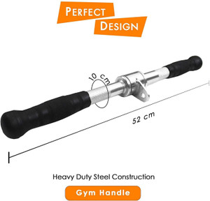 Leosportz Gym Cable Attachment, Imported Chrome Straight Rotating Bar ...