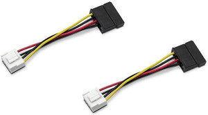 BIGGEAR Power Sharing Cable 0.15 m (Pack of 2) SATA (Berg Type) Power ...