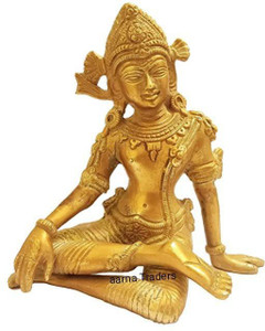 Indian Dynamic Art gallery Brass Sitting God Indra Dev Statue, Standard ...