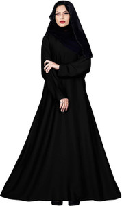 ARAB Women's Plain Nida Abaya Burka With Chiffon Hijab Scarf For Women ...