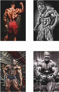 Body Builders Motivational Combo Poster Set of 4 Posters With Gloss ...