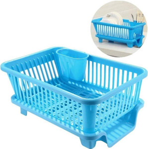 Quickmart Dish Drainer Kitchen Rack Plastic 3-in-1 Plastic Kitchen Sink ...