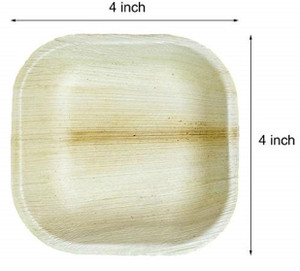 Eco Pure Disposable Eco-Friendly Areca Palm Leaf Square Shaped Plates 4 ...