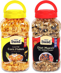 SWAD Corn Flakes & Diet Muesli {No Added Sugar} (Multigrain Breakfast ...