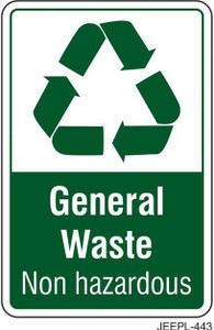 JEEPL GENERAL WASTE SIGNAGE| DUSTBIN SIGNAGE|ACP WITH VINYL, 8X6 INCHES ...
