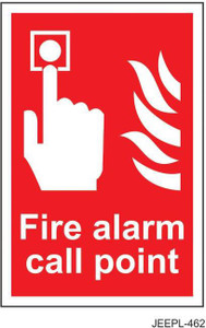 JEEPL FIRE ALARM CALL POINT SIGNAGE//ACP WITH VINYL//8X6 INCHES (JE-462 ...