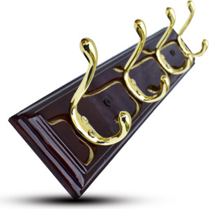 AelishqViila Cloth Hook Hanger Wooden for Wall & Door [Teak Wood ...