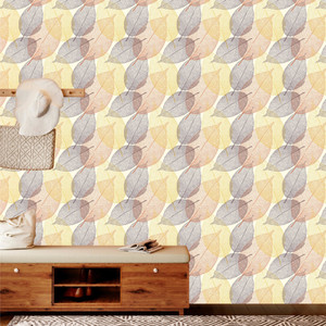 Asian Paints 45 cm EzyCR8 P&S Nature Poplar Leaves Sticker Removable ...