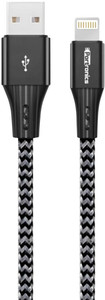 Portronics Lightning Cable 2 A 2 m Nylon Braided Konect A 8 Pin USB ...