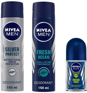 NIVEA Silver Protect Deo 150 Ml , Fresh OCean Deo 150 Ml , Fresh Power ...