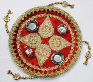 Unique Creations Handcrafted Pooja Thali Set Stainless Steel Price in ...