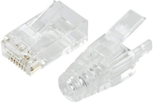 BIGGEAR 100 Sets Network Jack Plug of RJ 45 Connectors Modular Plugs ...