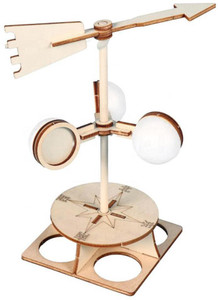 KitsGuru DIY STEM Wind indicator handmade wood kids toy Educational ...