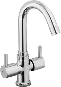Marsh Swan Neck Pillar Double Handle Operation Tap with Swing Spout for ...