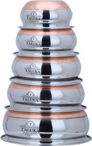 TALUKA Stainless Steel Copper Bottom Handi Pot 5 Piece Set Combo ...
