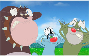 Oggy and The Cockroaches Cartoon Sticker Poster|Decorative wall Poster ...