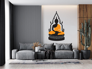 wallpics 60 cm Lord Gautam Buddha Self Adhesive Decorative Wall Sticker ...