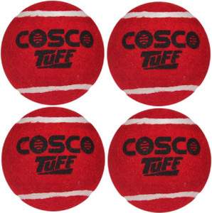 COSCO Tuff Cricket Heavy Weight Tennis Ball Pack of 4 Cricket Tennis ...