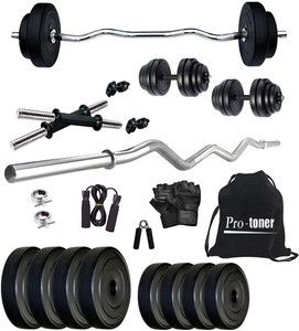 Addmax 20 kg Rubber COMBO 20 kg_k1-CHG Home Gym Combo Price in India ...