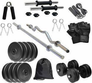 Addmax 52 kg Rubber COMBO 52 kg_d1-CHG Home Gym Combo Price in India ...