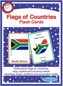 Meraki Babies Country Flags Flash Cards for Kids - Learning & Education ...