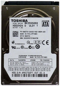 TOSHIBA CORPORATION 250 GB Laptop White, Silver SATA Internal Hard Disk ...
