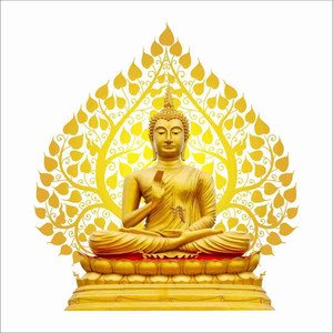 Printart 60 cm Lord Buddha 3D Wall Stickers, PVC Self Adhesive Vinyl ...