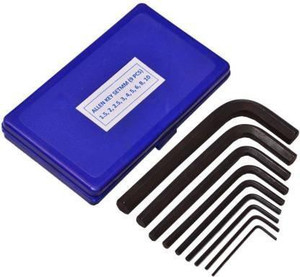 Gadariya King 9 Pieces L Shape Repair Tool Set Allen Key Set Full Hex ...