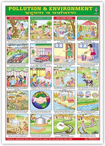 Pollution & Environment Chart (Size 70 X 100 Cms) Without Pvc Rollers ...