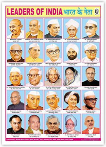 Leaders Of India Chart (Size 70 X 100 Cms) Without Pvc Rollers ...