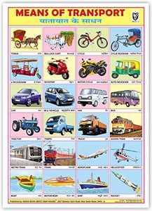Means Of Transport Chart Without Pvc Rollers Educational Chart ...