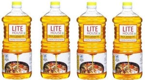 Lite House Rice Bran Oil - Pack of 4 Rice Bran Oil Plastic Bottle Price ...