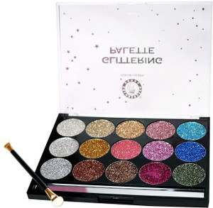 colour queen GLITTERING PALETTE 15 MULTI COLOR - Price in India, Buy ...