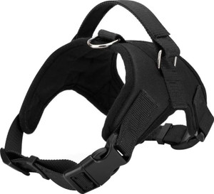 PEDIGONE Dog Belt Soft Padded Black Dog Body Harness Adjustable Neck ...
