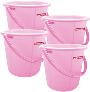 Wonder Plastic Frosty Super Bucket 16 Set, 4 pc Bucket 16 ltr, Pink ...
