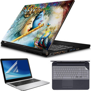 A1 SQUARE 3in1 combo set of RADHA KRISHNA laptop skin combo set of ...