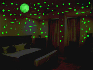Decals Sticker 1225 cm Galaxy of Stars Radium Glow in The Dark Night ...