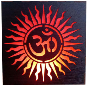 Paxtech Solutions Om Symbol Wall Decoration Square Shaped OM LED Light ...