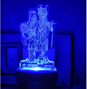 KRITAM Radha Krishna Couple Night Lamp with 7 Color Changing LED Light ...