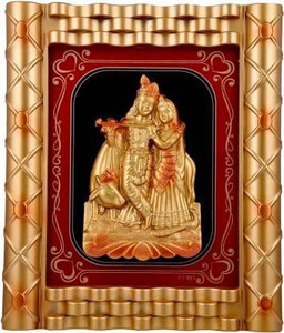 DeepRaj Creations Radha_Krishna_Heart_Design_Wall_Frame Religious Frame ...