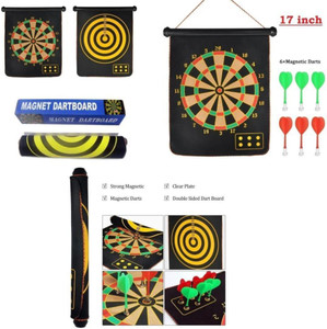 Negocio Premium Magnetic Dart Board Set, 15 inches Double Sided ...
