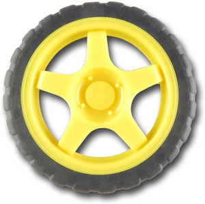 DS Robotics Robot Durable Rubber Tyre Yellow wheel 65mmX30mm for BO DC ...