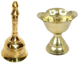 De-Ultimate Combo Of Round Head Pooja Puja ( 1 No ) Bell Ghanti With ...